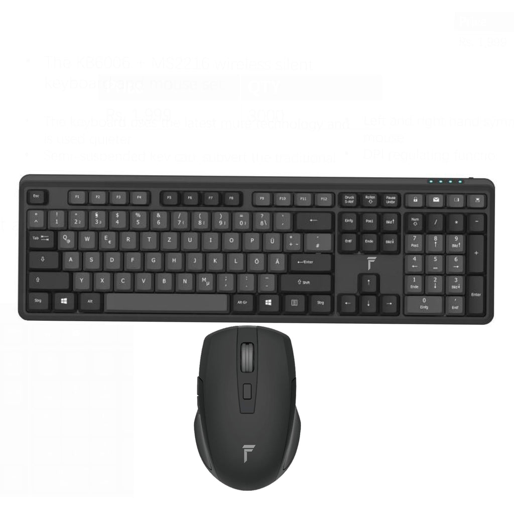 KB6006 + MS2216 wireless silent keyboard and mouse set – FUTOPIA Global